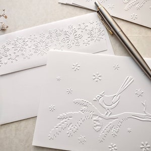 Cardinal Note Cards, Embossed Stationary With Matching Embossed ...