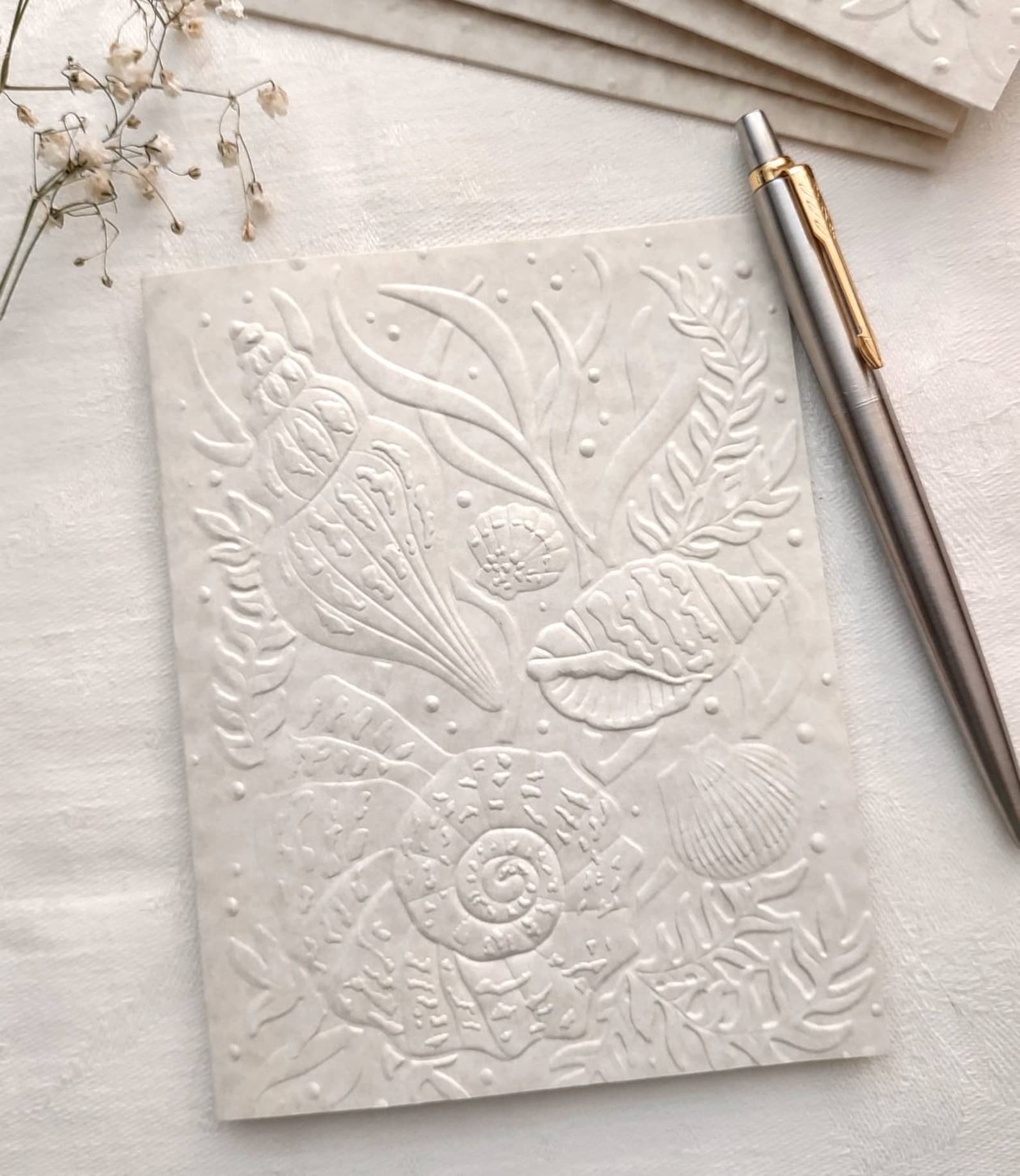 Beach Note Card, Sea Shell Notecard, Beach Themed Gifts, Handmade ...