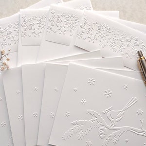 Cardinal Note Cards, Embossed Stationary With Matching Embossed ...