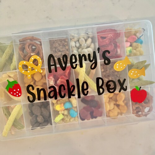 Personalize Travel Snack Box/snackle Box/ Snack Box for Kids - Etsy