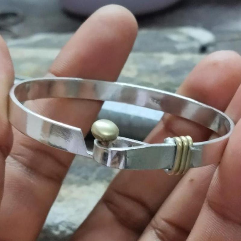 Gold Hook Closure Bangle - Etsy