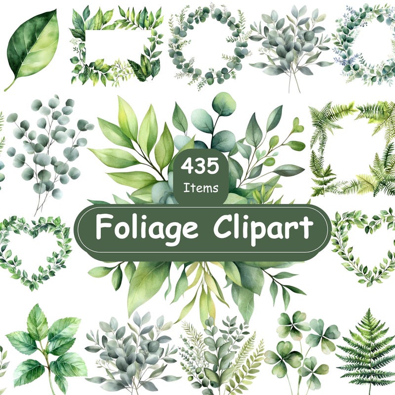 Leaf Clip Art Borders - Etsy UK