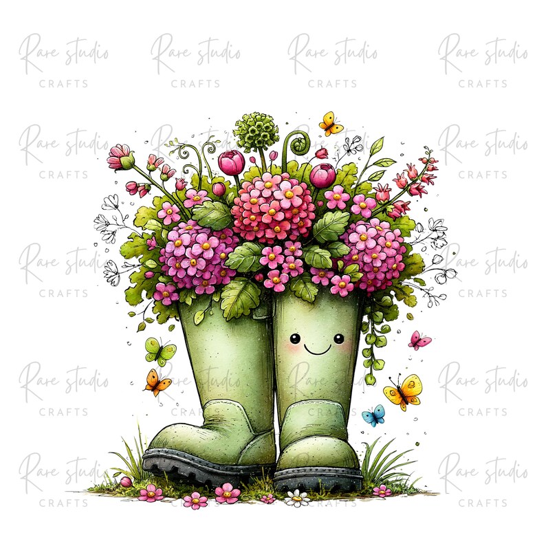 Spring Floral Clipart PNG Bundle, Flores de Jardín, Gráficos Botánicos ...