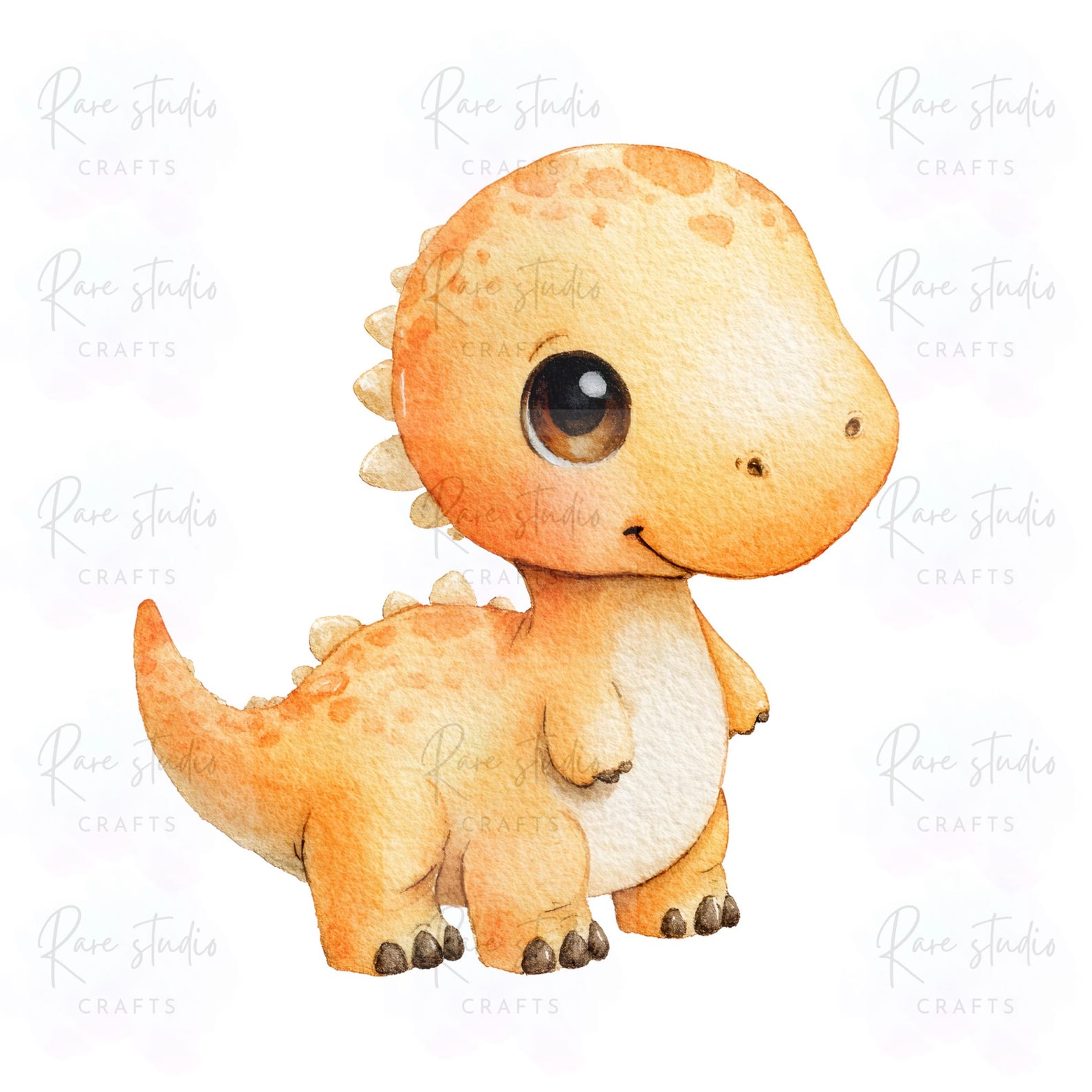 Baby Dinosaur PNG Bundle, Watercolor Dino Clipart, Kids Nursery ...