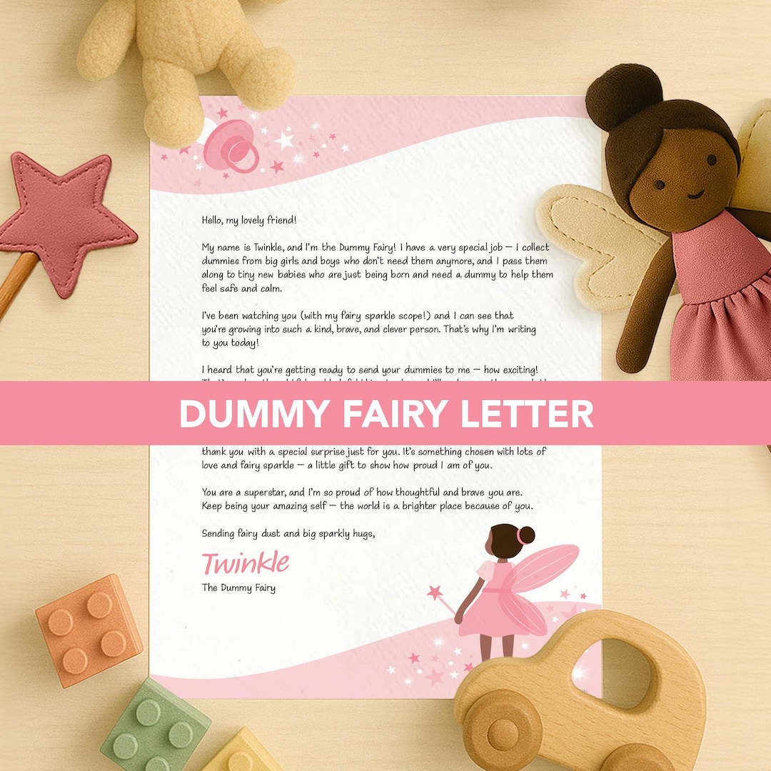 Twinkle the Dummy Fairy Letter: Printable Goodbye Gift (digital ...