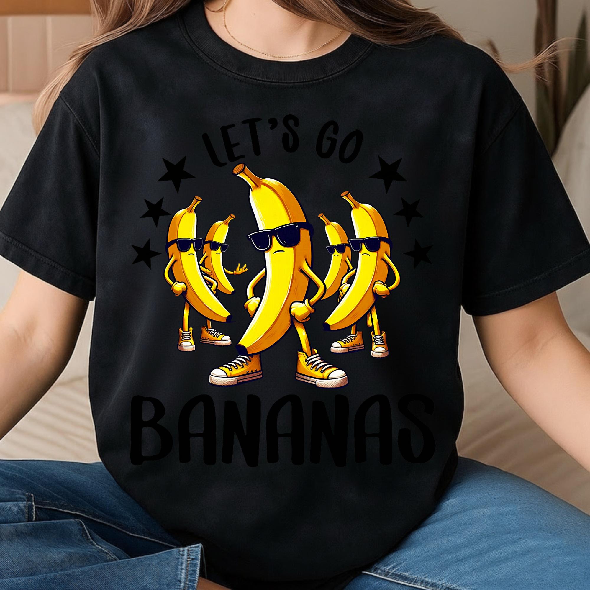 Let’s Go Bananas PNG, Funny Banana Mascot, Sports Banana Clipart, Retro ...