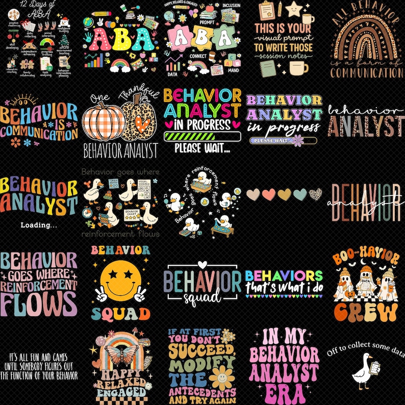ABA Behavior Analyst PNG Bundle, Funny Bcba Quotes, Behavior Squad ...