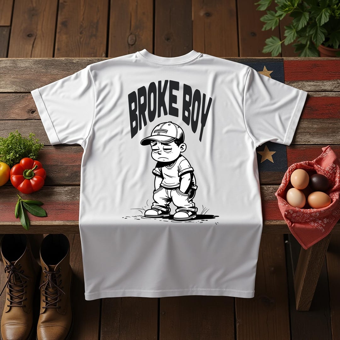 Sad Broke Boy T-shirt - 100% Cotton Casual Tee - Perfect for Everyday ...
