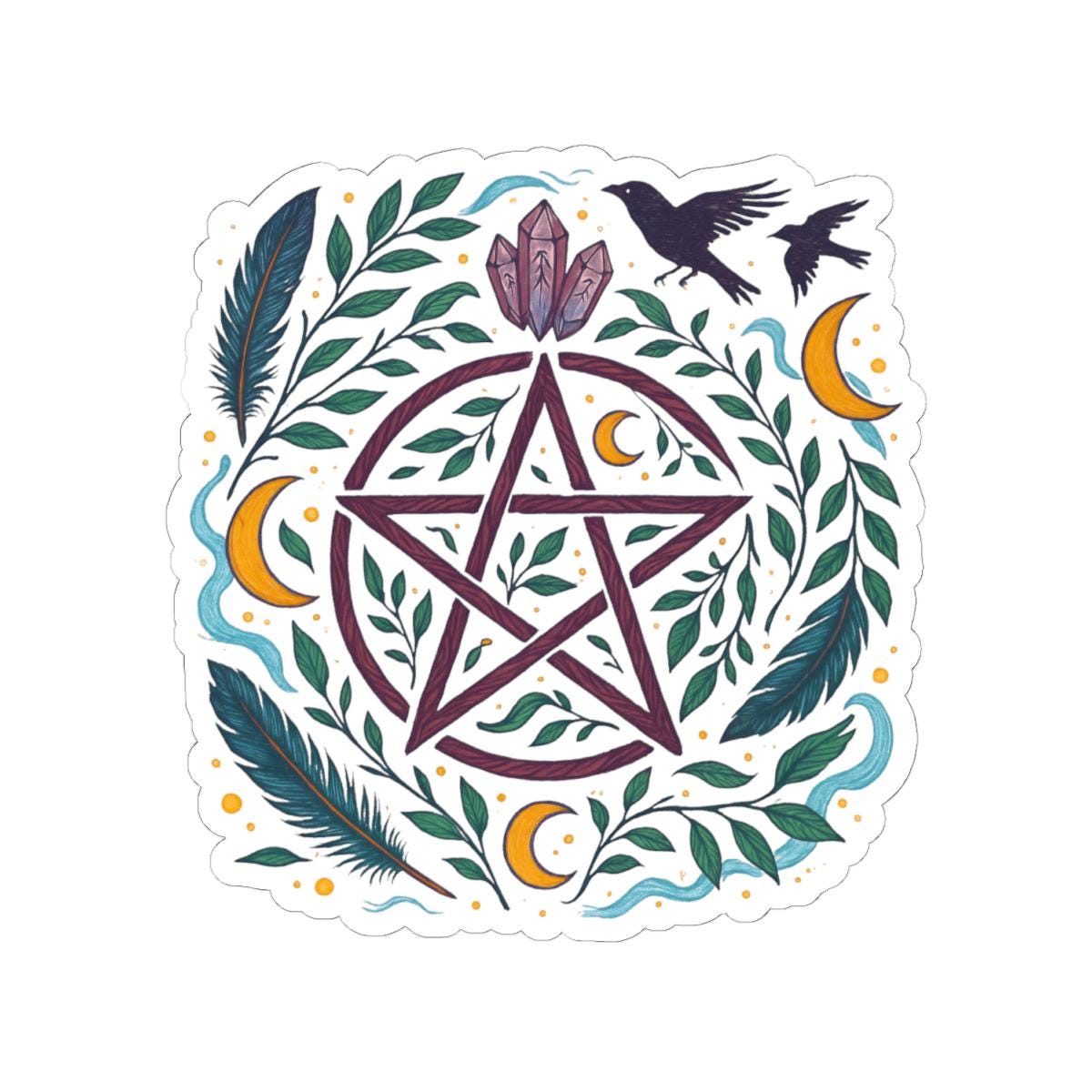 Hex Protection Sigil Sticker: Witchcraft Decal, Occult Sacred Symbol - Etsy