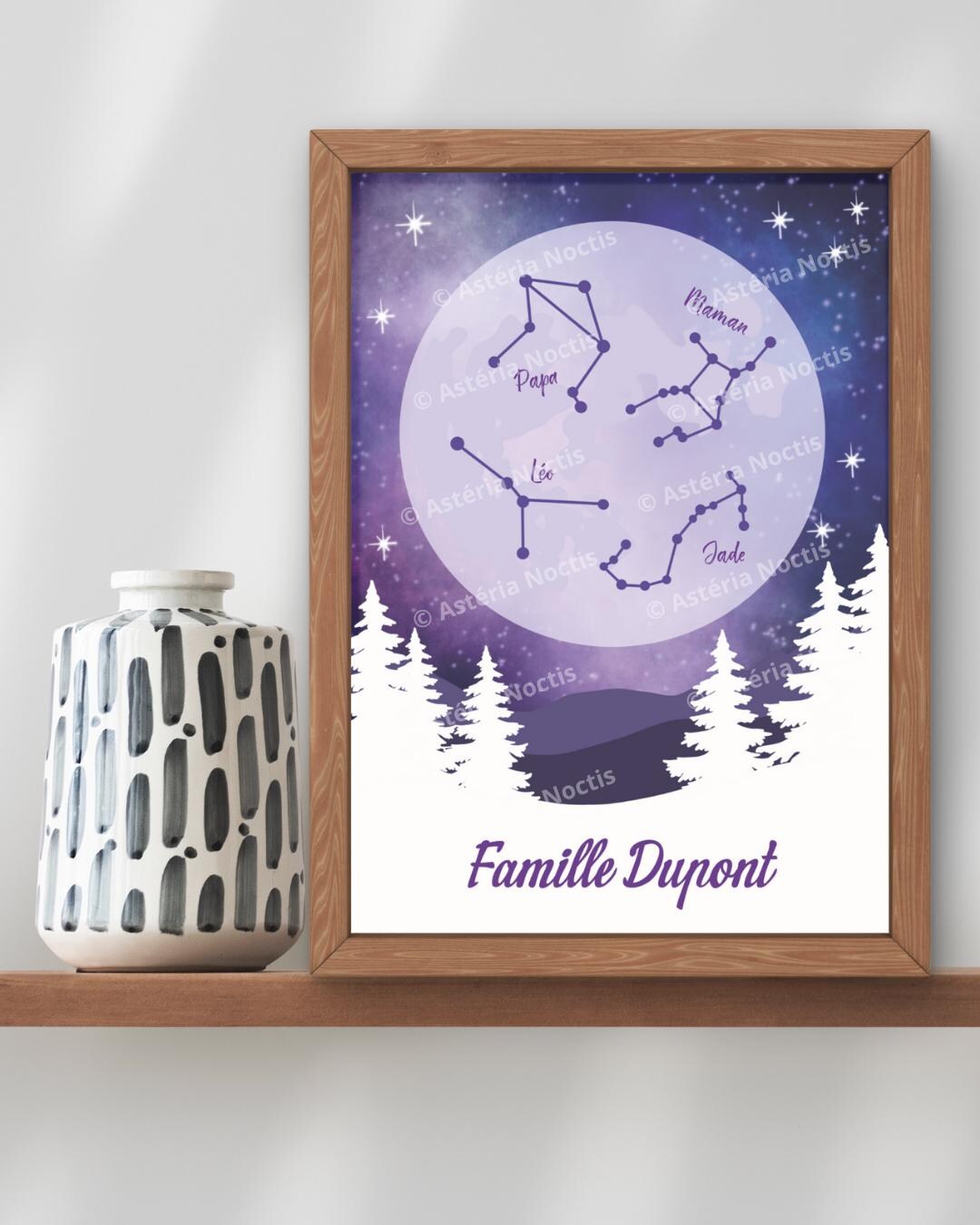 Personalized Family Constellation Poster | Family Star Chart | Original ...