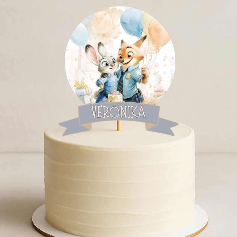 Zootopia Cake Topper - Etsy