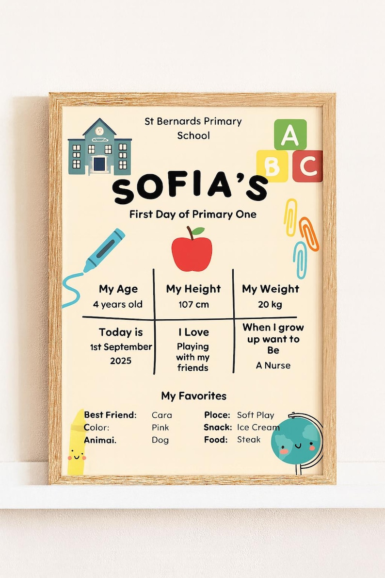 Editable First Day of School Sign | Printable Back to School Board for ...
