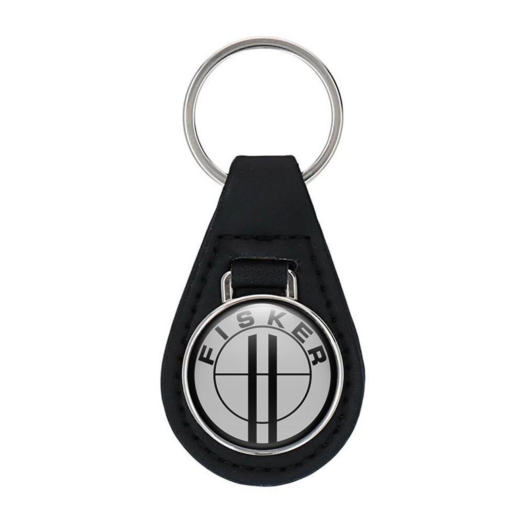 Fisker Custom Eco Leather Keychain | Handmade 3D Emblem Key Holder ...
