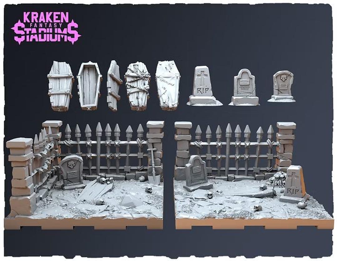 Fantasy Football Graveyard Stadium Player - Scatter Terrain - Stadium ...
