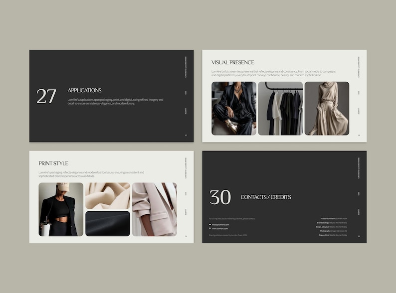 Fashion Brand Guidelines Template: Minimalist Brand Book (canva & Figma ...