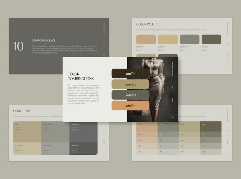 Fashion Brand Guidelines Template: Minimalist Brand Book (canva & Figma ...