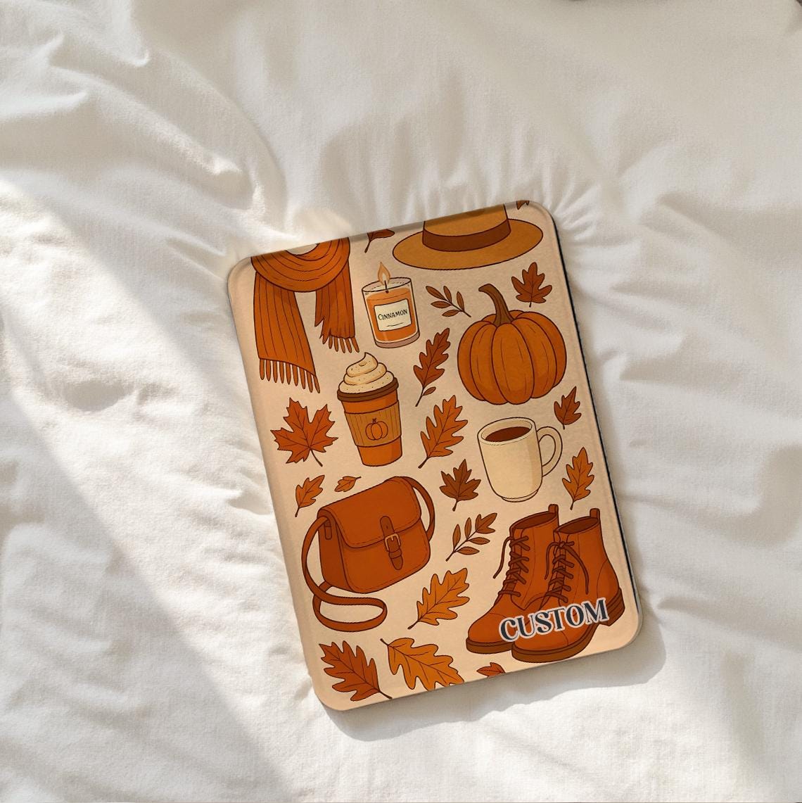 Autumn Leaves Pumpkin Kindle Case, All New Kindle 12th Gen 2024 Case ...