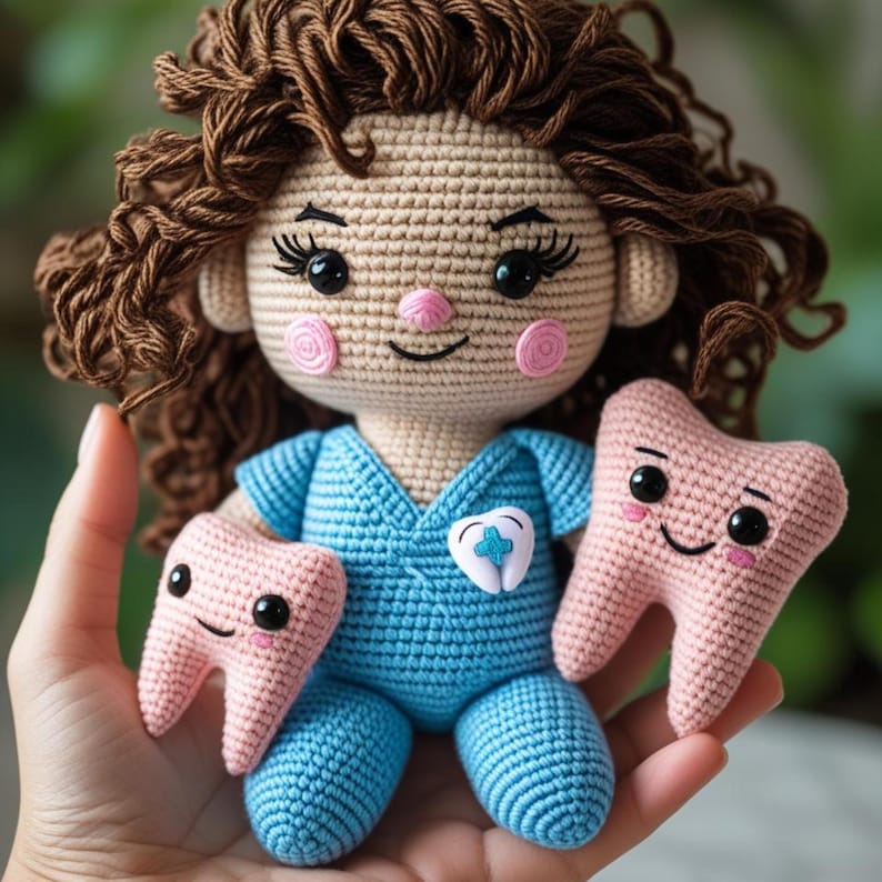 Dentist Doll Crochet Pattern: Amigurumi Medical Doll (PDF Download ...