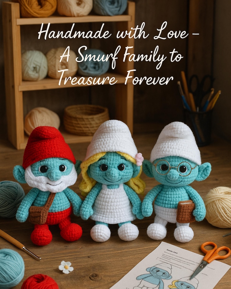 Smurf Crochet Amigurumi Pattern Set – DIY Plushies (digital Download ...