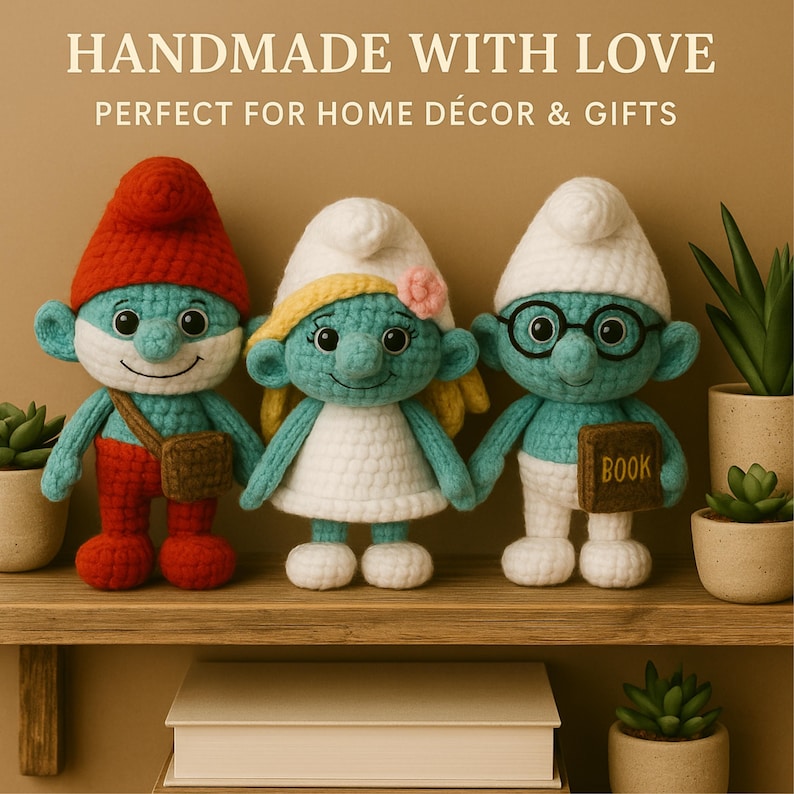 Smurf Crochet Amigurumi Pattern Set – DIY Plushies (digital Download ...
