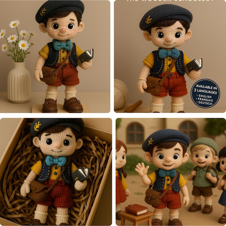 Amigurumi Crochet Pattern Bundle: Smurfs, Gargamel, Pinocchio, Harry ...