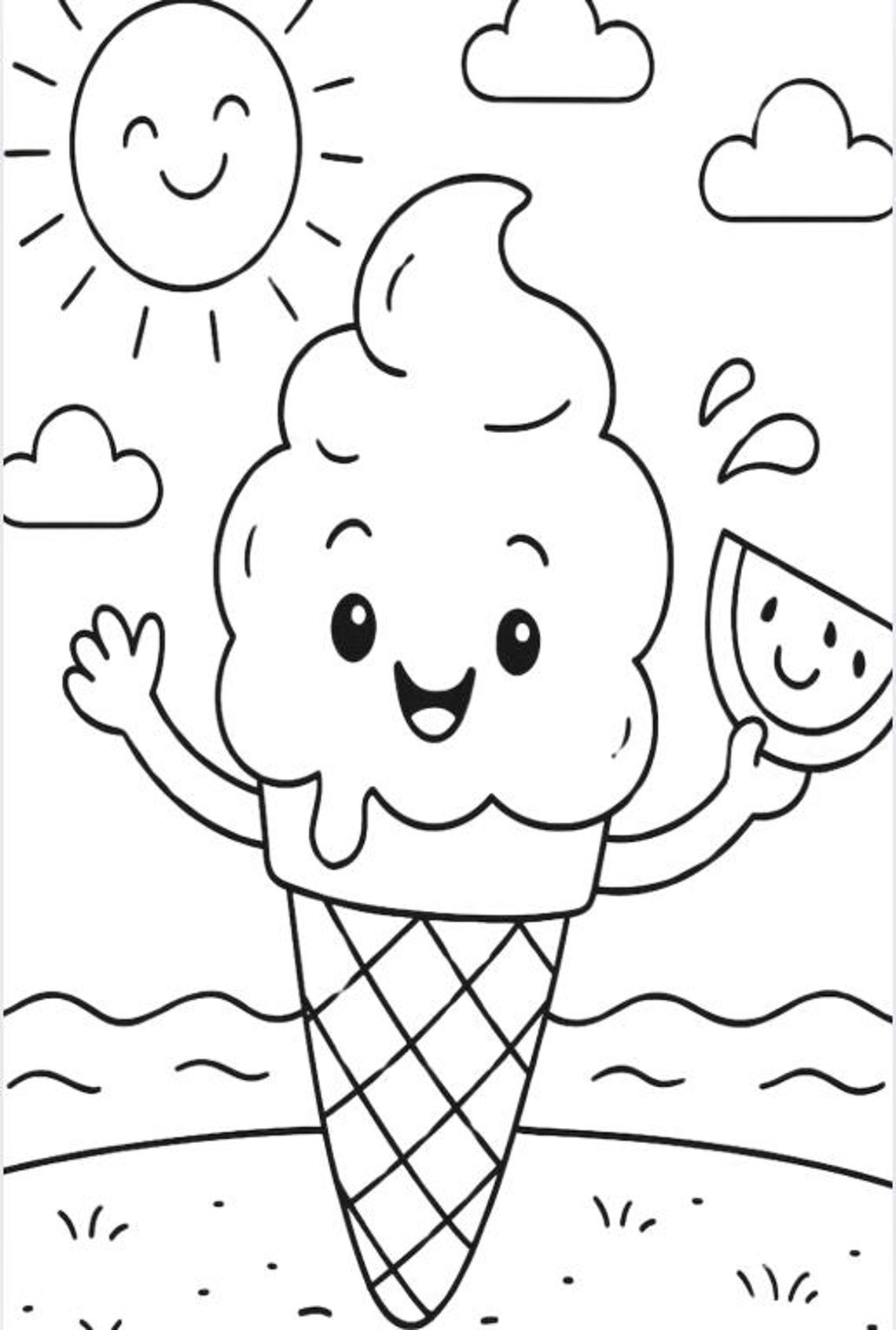 Fun Summer Coloring Pages for Kids! - Etsy