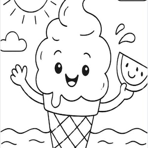 Fun Summer Coloring Pages for Kids! - Etsy