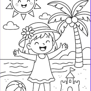 Fun Summer Coloring Pages for Kids! - Etsy
