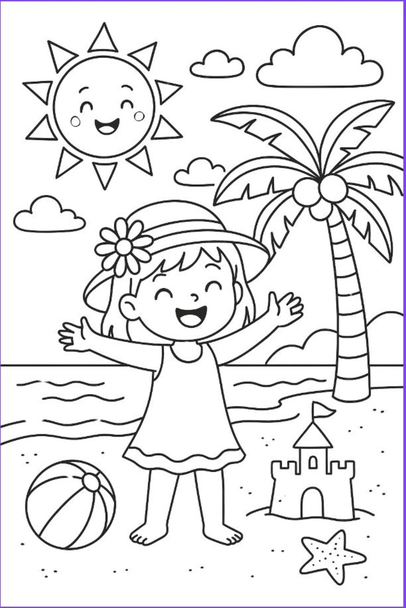 Fun Summer Coloring Pages for Kids! - Etsy