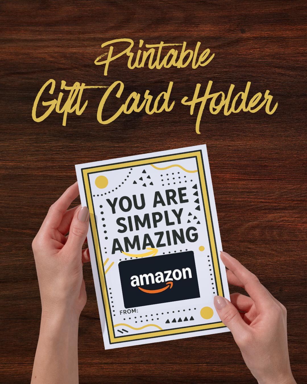 Printable Gift Card Holder | Amazon Themed Gift Page | Instant Download ...