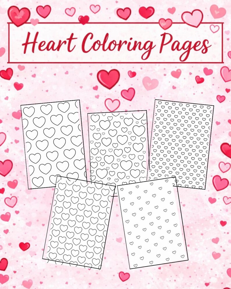 Heart Coloring Pages L Minimalist Coloring Activity L Heart Coloring ...