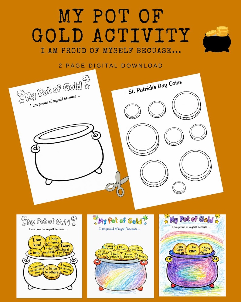 My Pot of Gold, Kids Activity, Printable Keepsake (digital Download) - Etsy