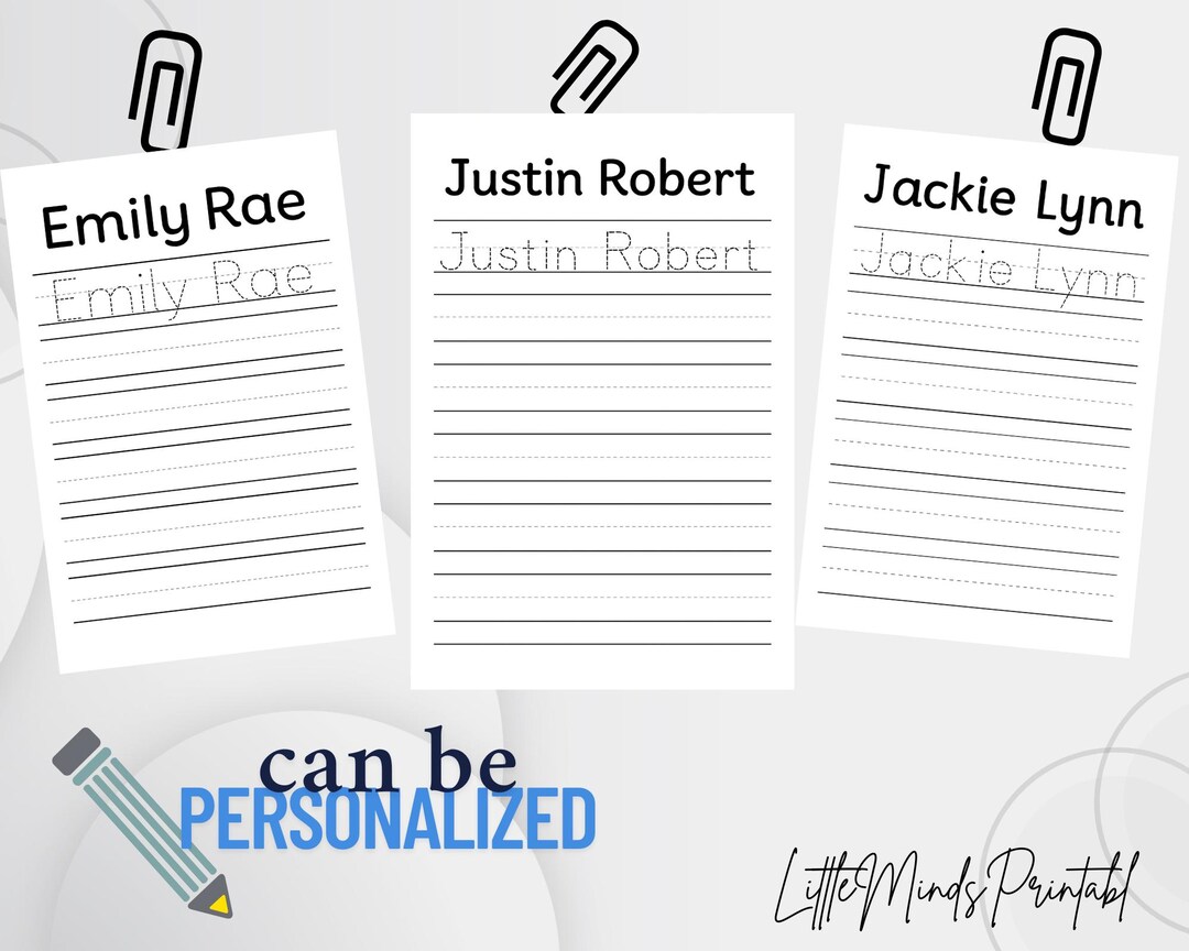 Personalized Name Tracing Worksheet: Handwriting Practice, Pre School ...