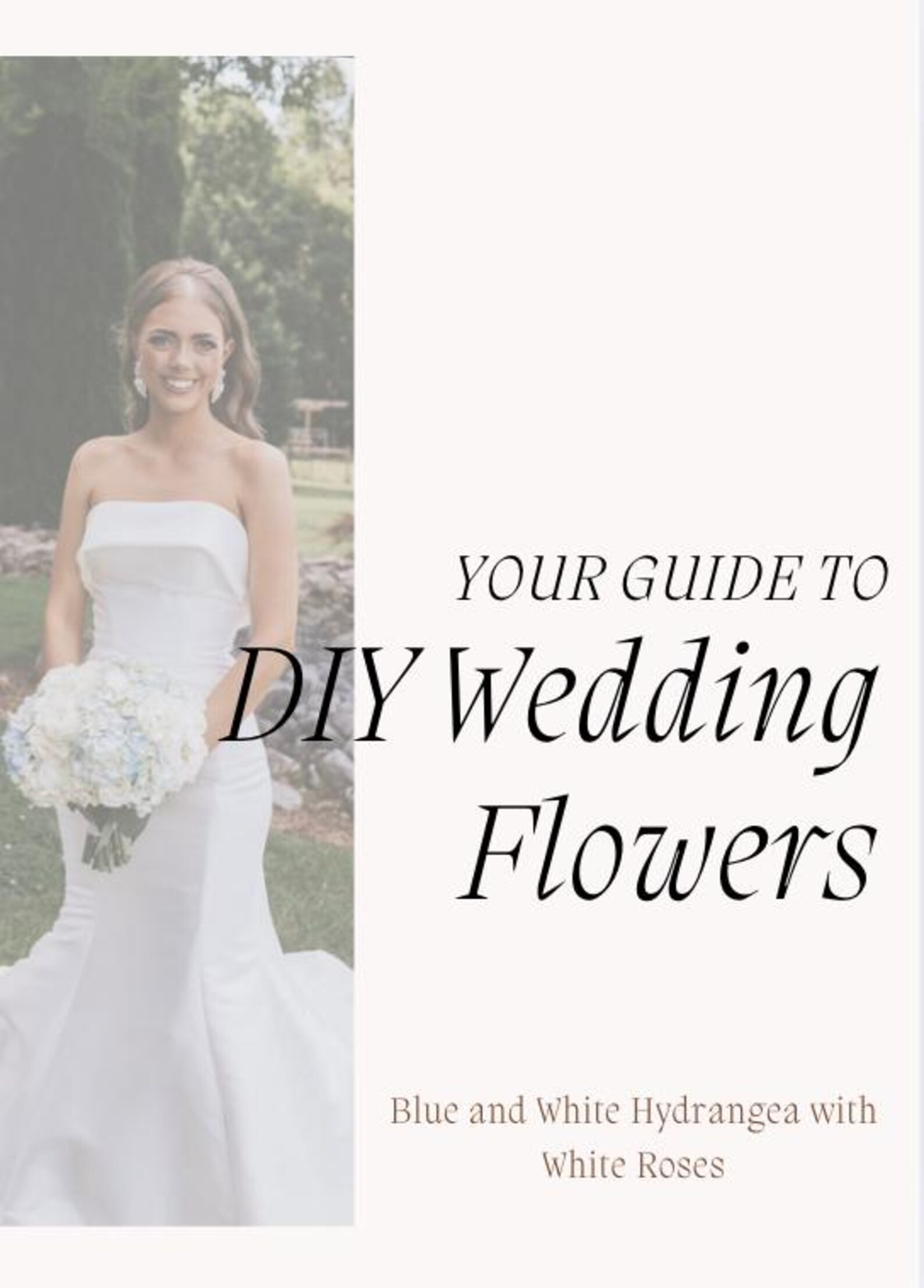 DIY Floral Design Guide: Blue and White Hydrangeas - Etsy