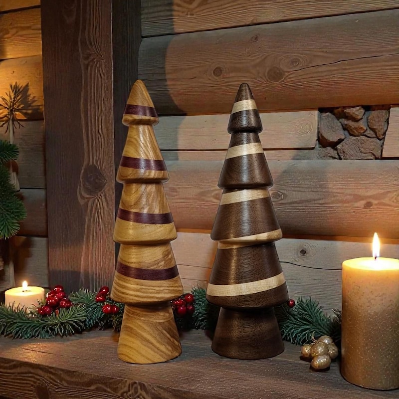 Lathe Wooden Trees - Etsy