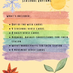 Waldorf-inspired Seasonal Rhythm Pack | Verses, Morning Basket Ideas ...