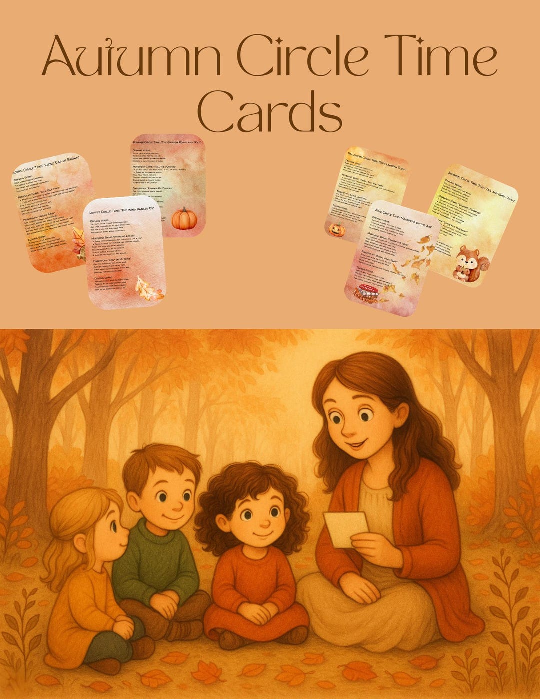 Autumn Circle Time Verse Cards | Waldorf-inspired Seasonal Rhythm ...
