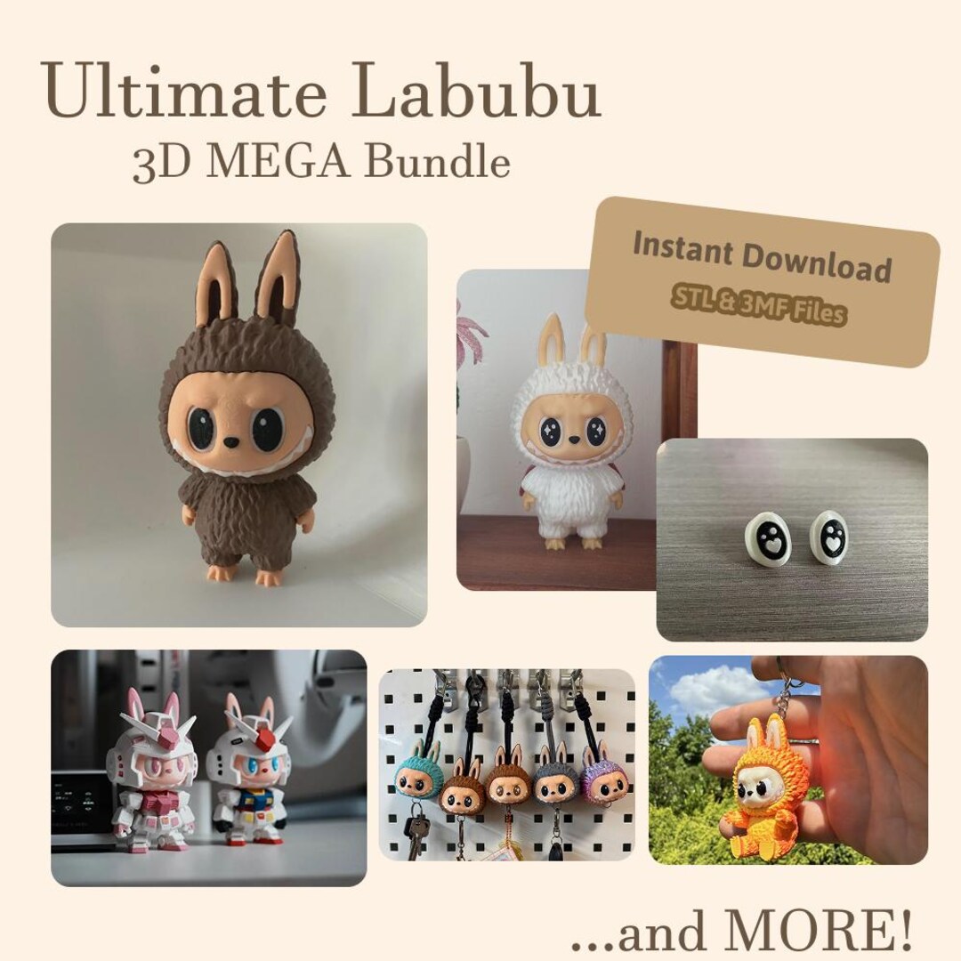 Ultimate Labubu 3D Mega Bundle | Classic Pack, Mech-labubu Pack, Wings ...