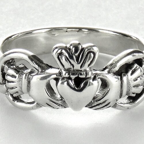 Sterling Silver Celtic Ring Eternity Ring Blue Emerald - Etsy