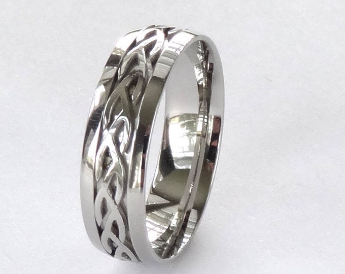 XL Celtic Infinity Knot Ring Stainless Steel - Etsy