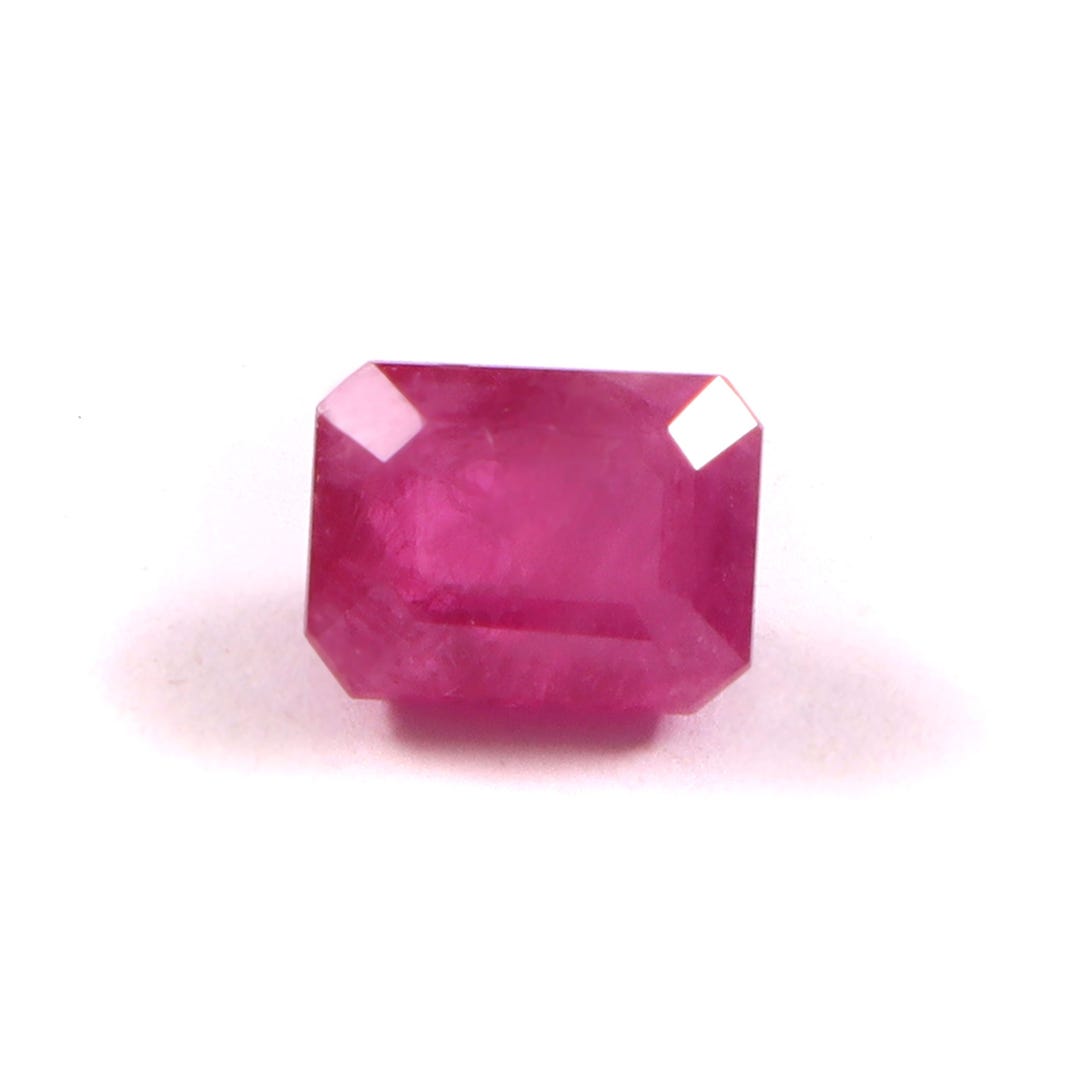 Natural Octagon Cut Ruby Gemstone – Loose Red Faceted Stone for Jewelry ...