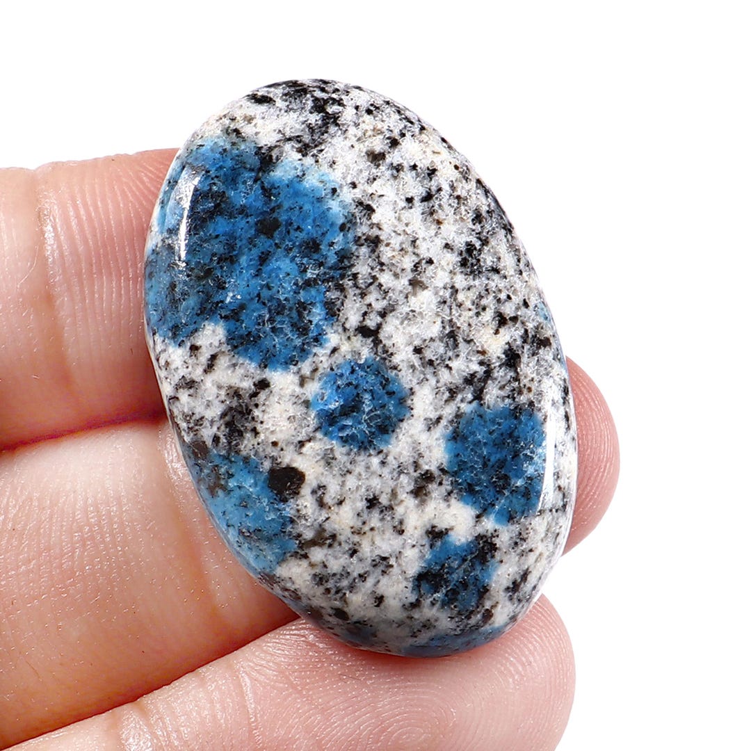 Oval K2 Jasper Cabochon: Azurite Granite Gemstone (23X35X6 MM) - Etsy