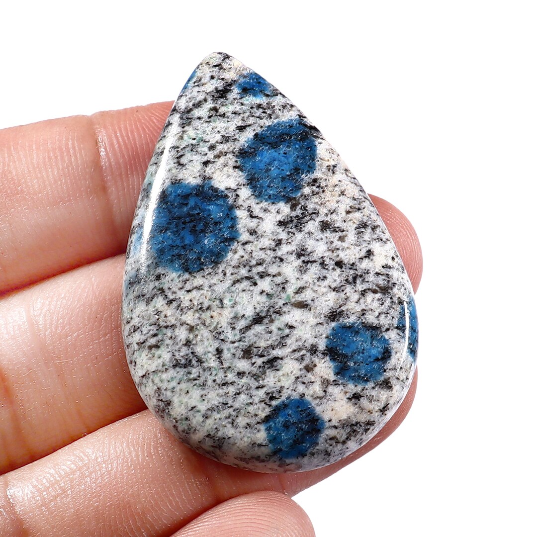 Pear K2 Jasper Cabochon: Azurite Granite Gemstone (30X45X5 MM) - Etsy