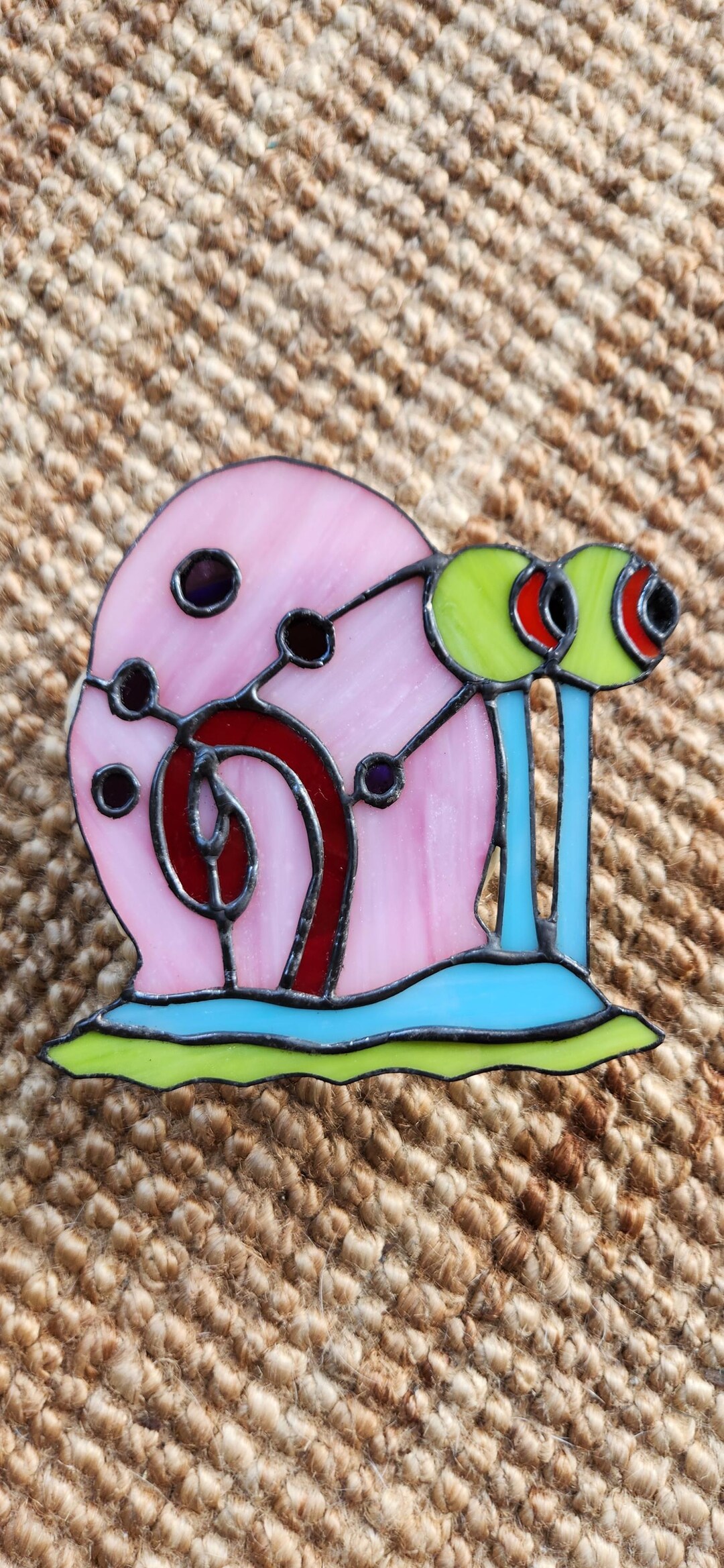 Stained Glass Gary the Snail From Spongebob - Etsy