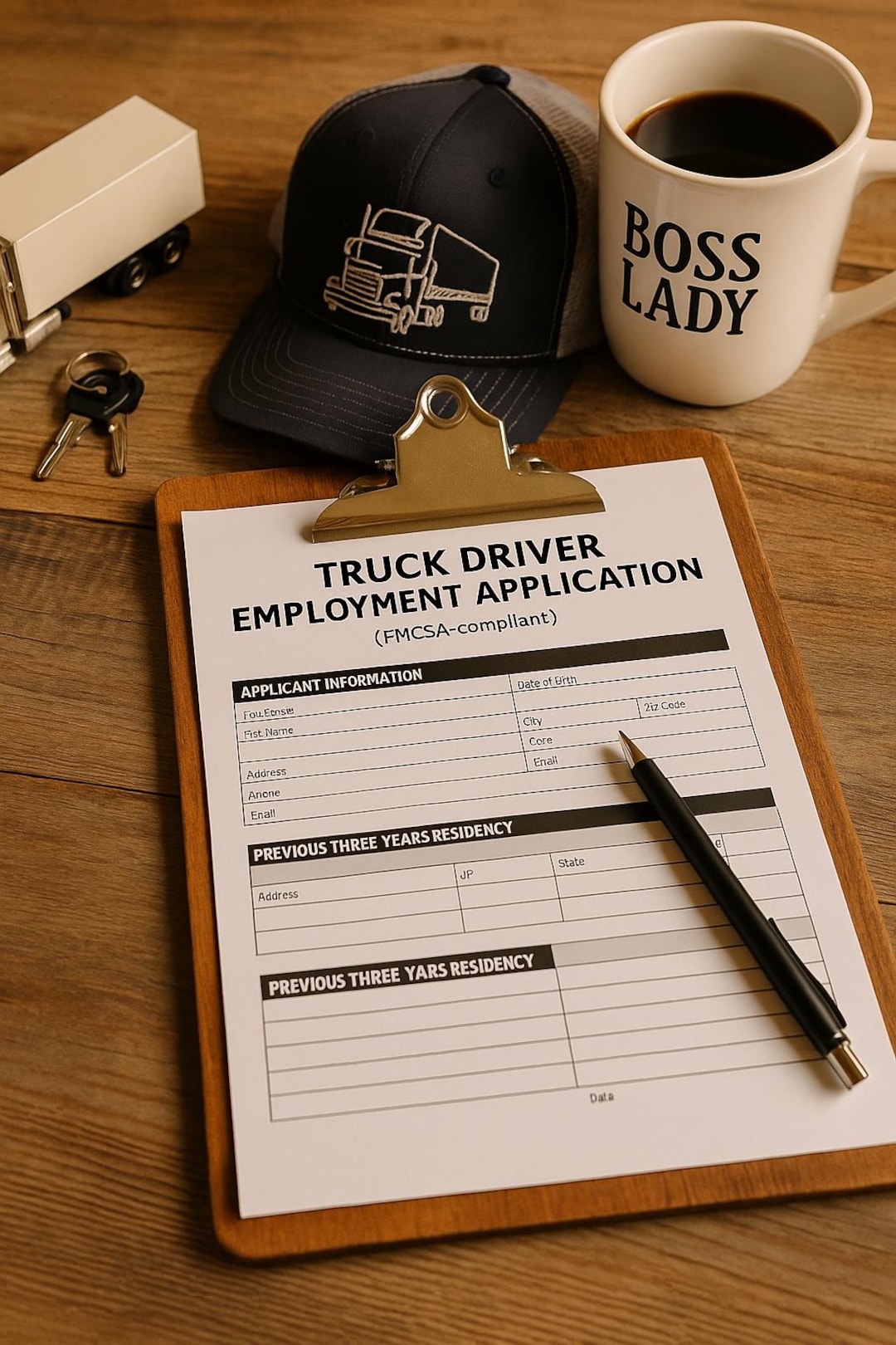 Truck Driver Application Pdf | FMCSA DOT Compliant | Instant Download ...
