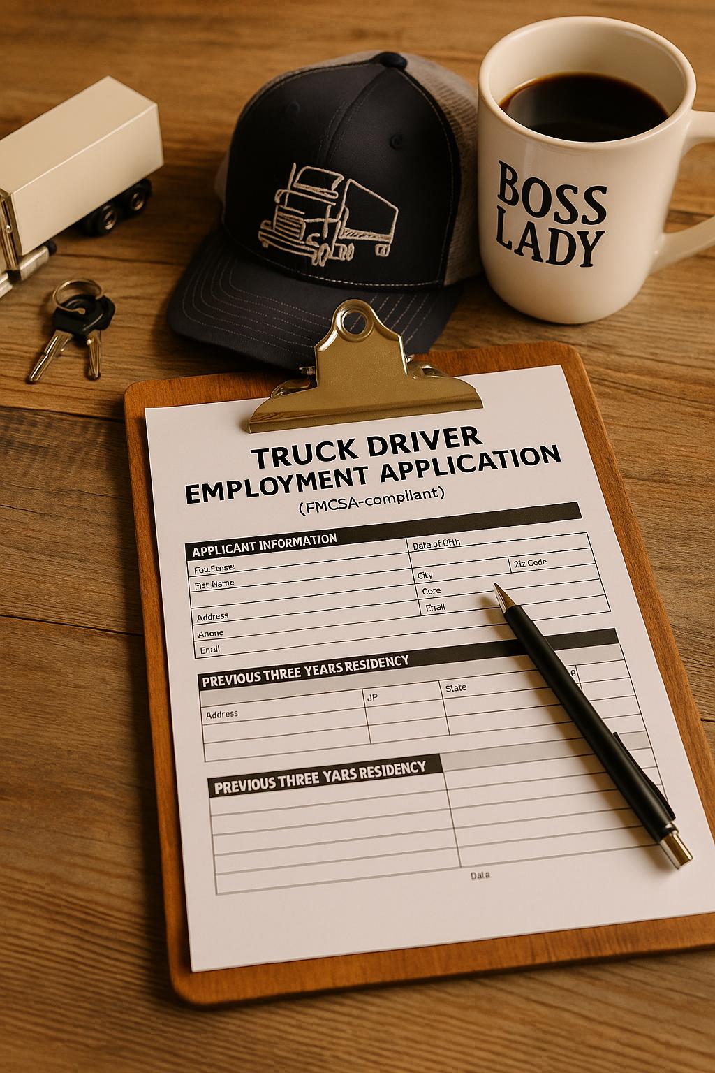 Truck Driver Application Pdf | FMCSA DOT Compliant | Instant Download ...