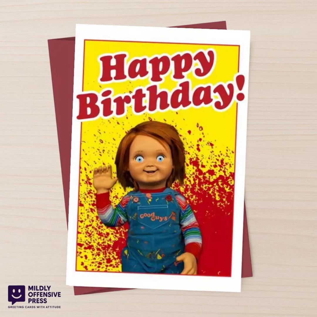 Chucky Birthday Card: Horror Movie Theme - Etsy UK