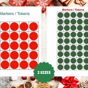 Printable Christmas Bingo Game, 30 Cards + 40 Calling Cards + Tokens ...