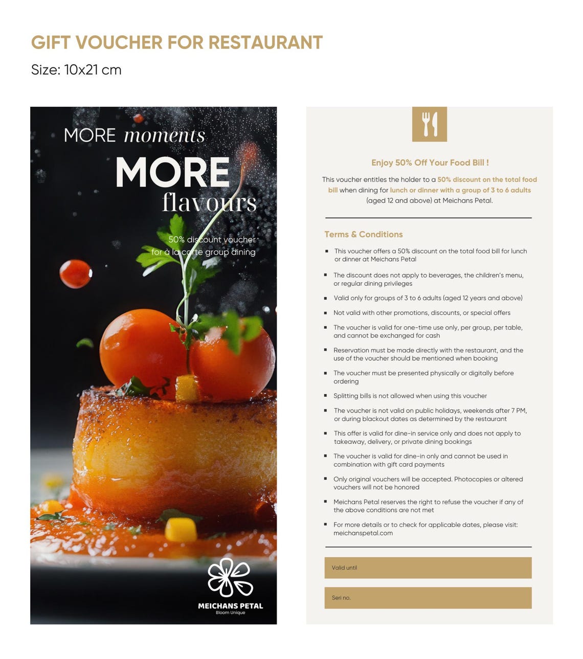 Canva Editable Restaurant Voucher, Digital Dining Gift Coupon ...