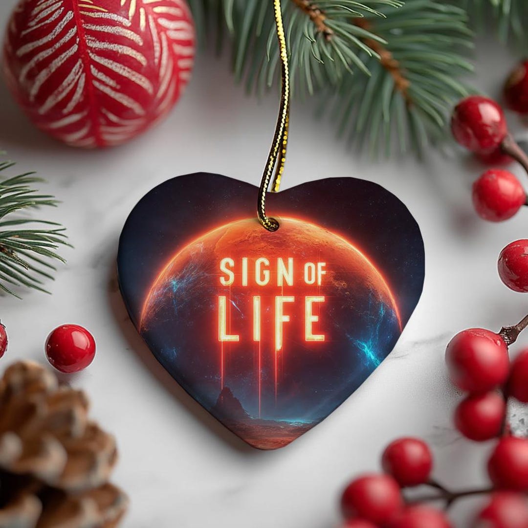 Mars Sci-fi Christmas Ornament: Futuristic Space Art Keepsake - Etsy